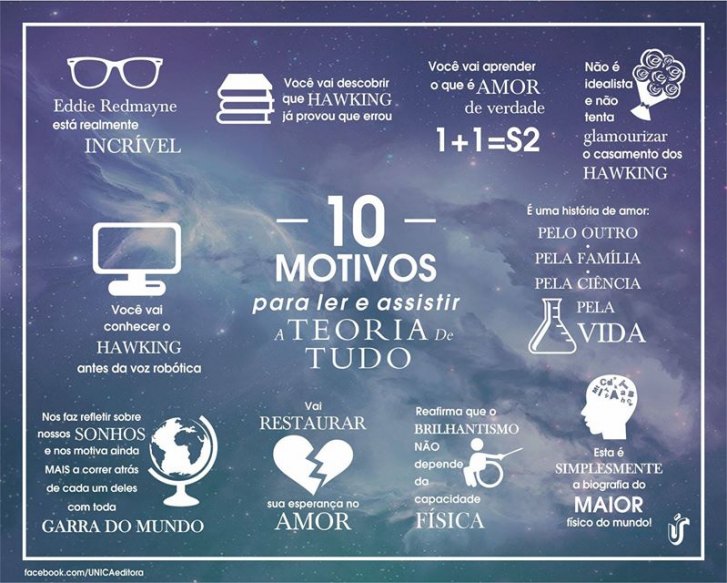 Divulgação: 10 Motivos para ler e assistir "A Teoria de Tudo ...